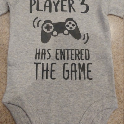 Player 3 Has Entered the Game, Funny Video Gamer New Baby Newborn Fun ...