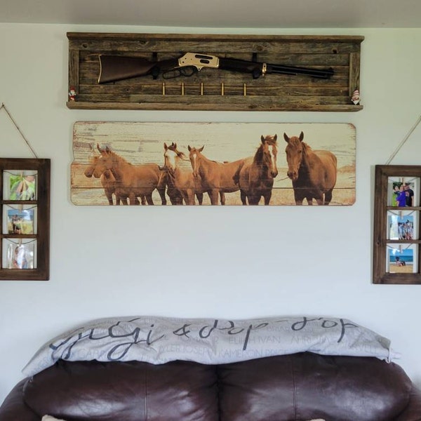 Rustic Gun Rack, Gun Rack Display, Railroad Spike Gun Rack Display ...