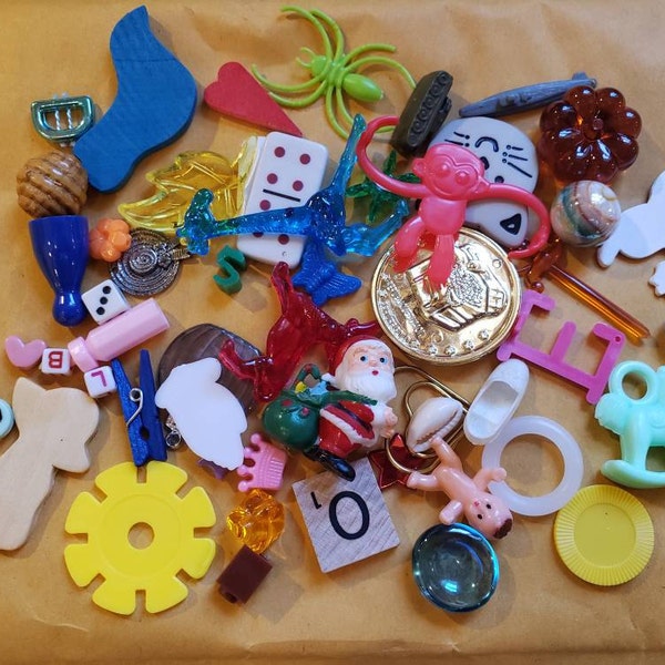 50 TINY Trinkets for I Spy or Sensory Games, Small Mixed I Spy Trinkets ...