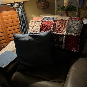 Amethyst Isles Large Rag Quilt Throw Teals Aqua Pinks Rose Spicy Browns Cream - Etsy