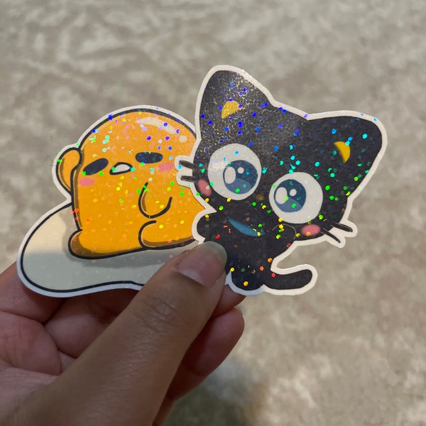 Cute Kawaii Chibi Style Nostalgic Caring Bears Sparkling Sticker/decal ...