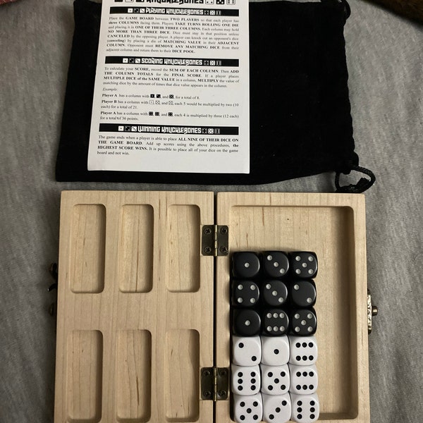 Lidded Knuckle Bones Game Set - Etsy