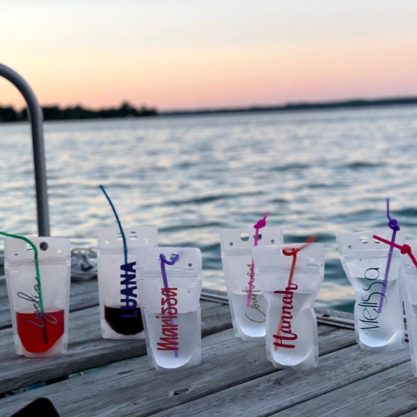 Set of 2 Monogram Clear Bags, Organizational Clear Bag Set With ...