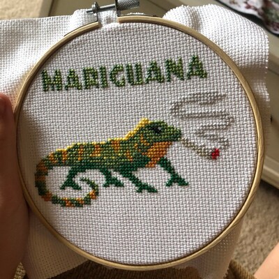 Weed Cross Stitch Pattern Set Marijuana Cross Stitch Bud Cross Stitch ...