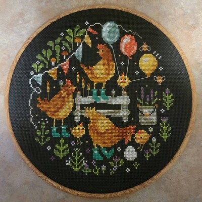 Easter Cross Stitch Pattern, Hen Cross Stitch, Spring Cross Stitch ...