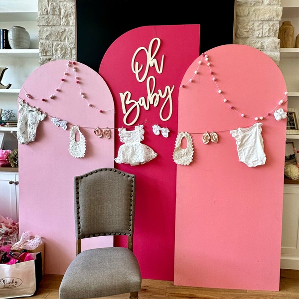 Oh Baby Backdrop | Oh Baby Cutout | Baby Shower Prop | Henge Wall Sign ...