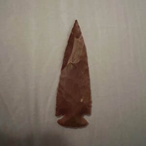 6.5 Stone Serrated Spearhead, Lance Head, Drill Point Hand Knapped ...