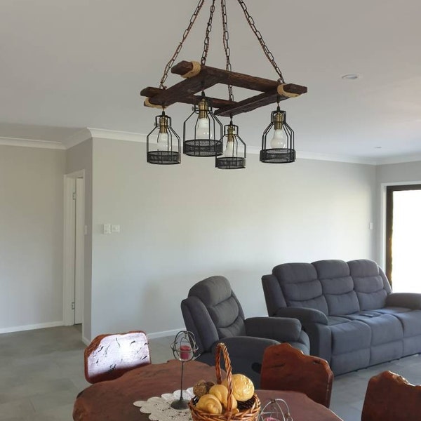 Rustic Light Fixture - Hanging Light - Rustic Lighting - Industrial ...