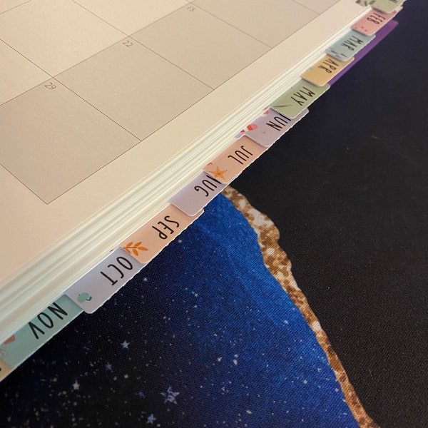 Monthly Tabs for Planner Stickers (12 Month Tabs and 12 Blank Tabs ...
