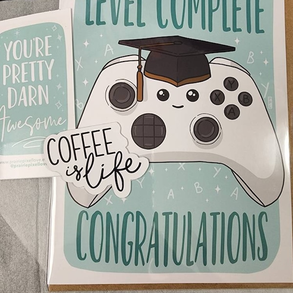 Gamer Graduation Card, Funny Grad Card, Gamer Card, Xbox Card ...