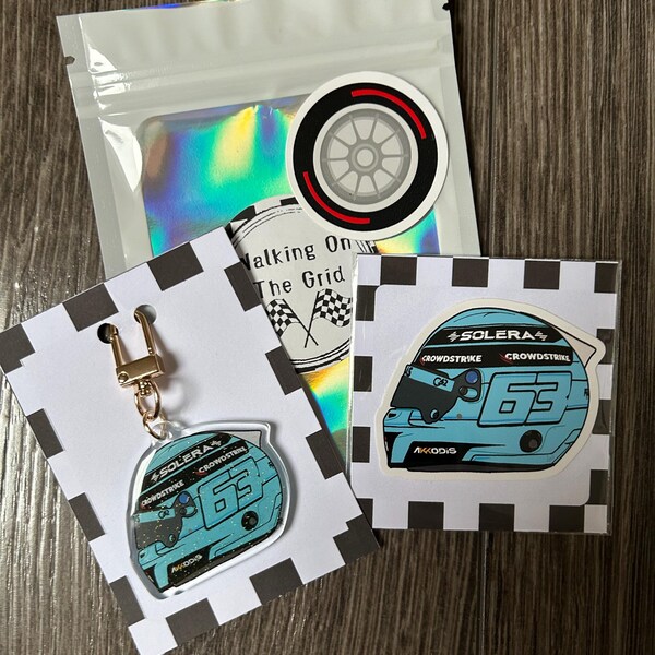 Max Verstappen 2023 Acrylic Helmet Keychain Sticker F1 Formula One ...