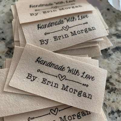 Personalized Sewing Labels for Handmade Items Custom Tags Printed on ...