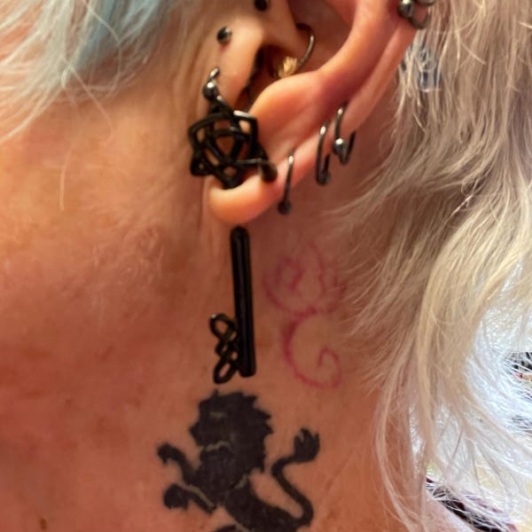 Thorns Ear Cuff, Gothic Ear Cuff, Stainless Steel Cuff, Gothic Jewelry ...