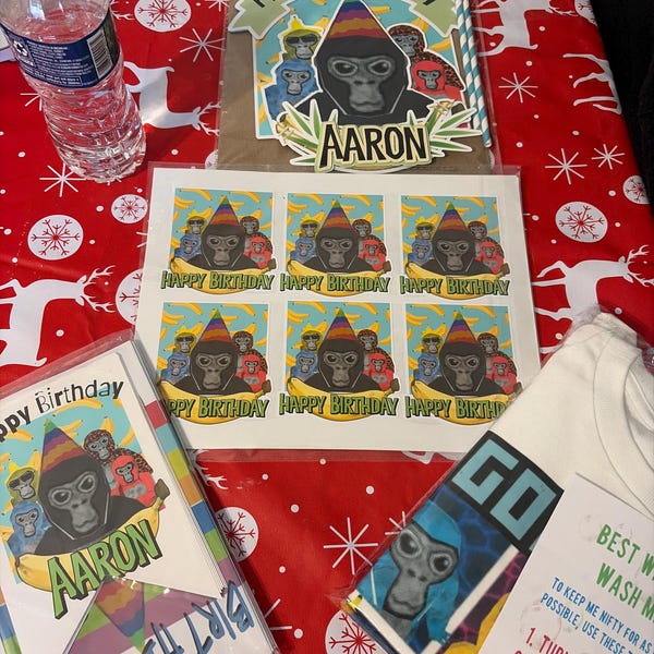 Gorilla Tag Party Supplies, Gorilla Tag Birthday, Gtag Party, Gtag ...