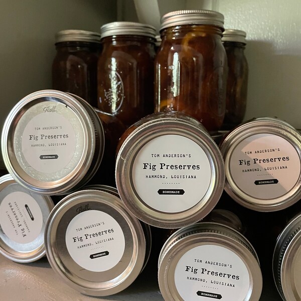 Modern Labels for Jars and Canning • Custom • Water and Oil Resistant ...