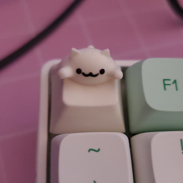 Catty Keycap (bongo Cat Meme Inspired) - Bongo Cat Keycap - Artisan ...