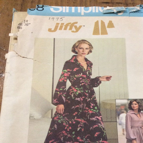 Simplicity 9014 VINTAGE Designer Dress Pattern in 2 Lengths, Tunic and ...