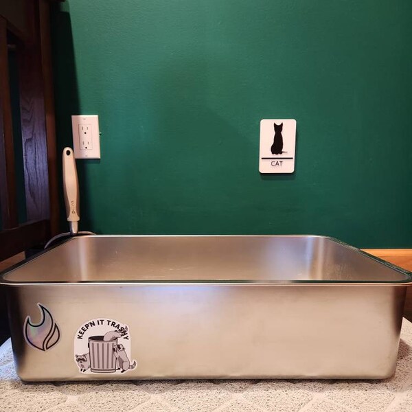 3D Printed Litter Box Sign, Restroom Sign for Cats - Etsy