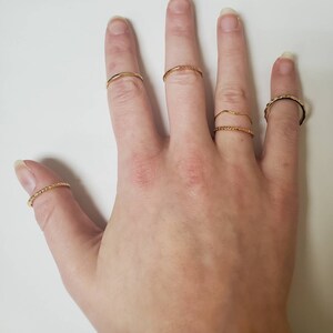 10 Piece Simple Gold Ring Set, Rhinestone Stacking Ring Set, Simple ...