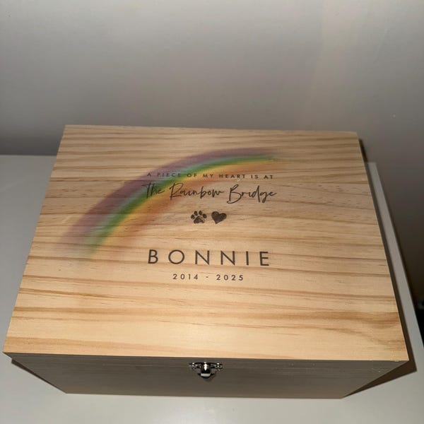 Personalised in Loving Memory of Photo Pet Memorial Keepsake Box - 5 ...