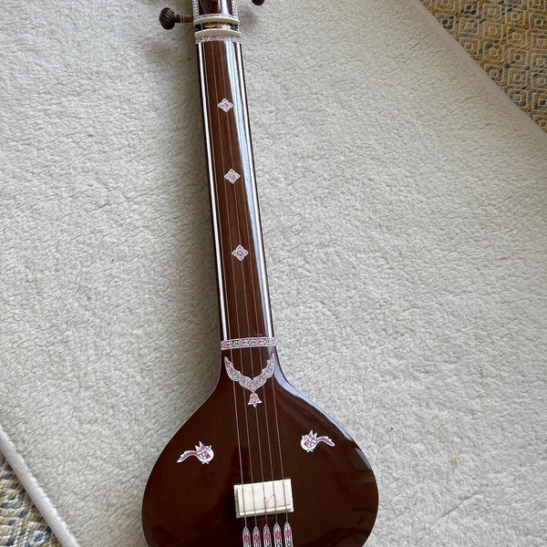 Indian Sarangi Tun Wood With Playing Bow Gig Bag Tuning Key Extra ...
