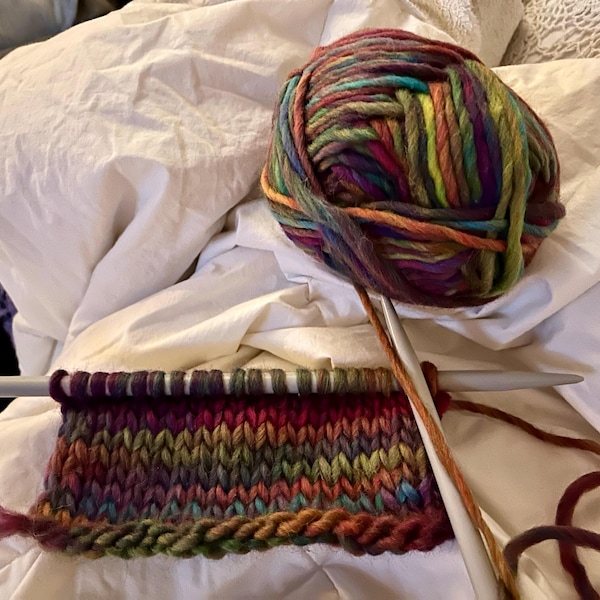 Rainbow Super Chunky Wool Yarn: Self Striping 100% Wool - Etsy