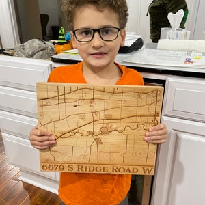 Personalized Map Cutting Board Walnut Maple Cherry Our - Etsy