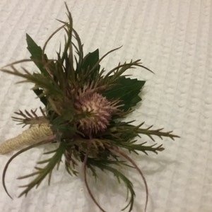 Artificial Wild Rustic Thistle Purple Buttonhole - Etsy