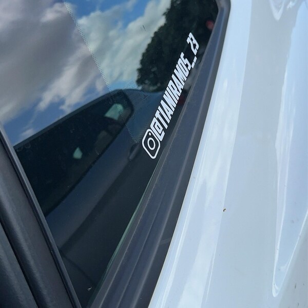 Custom Instagram Name Vinyl Decal - Personalized IG Username Sticker ...
