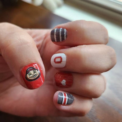 Go Buckeyes Nail Wraps / Ohio State Nail Wraps - Etsy