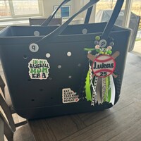 Bogg Bag Tassel and Charm, Bookbag Tag, Diaper Bag Tag, Custom Colors ...