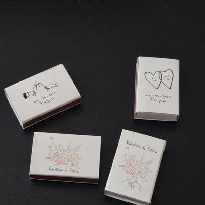 Set of Custom Matchboxes Logo Personalized Matches Wedding Matches ...