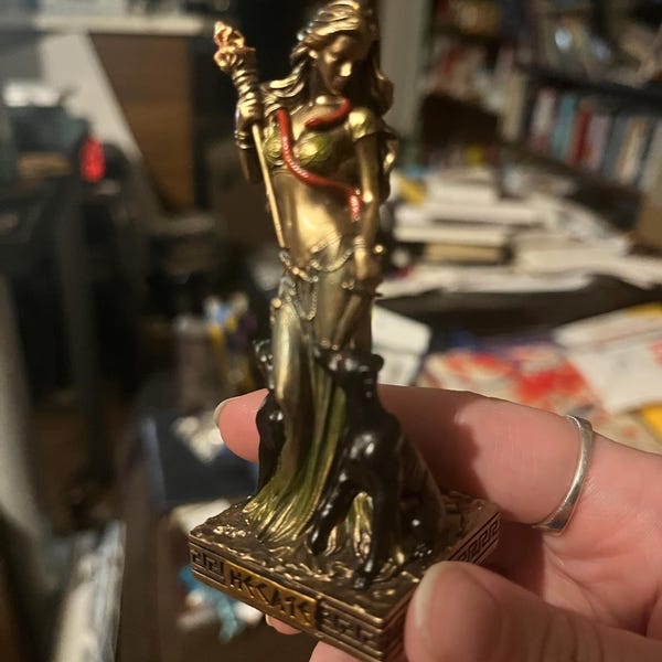 Vintage Medusa Mini Statue Small Hand-painted Ancient Greek Gorgon ...