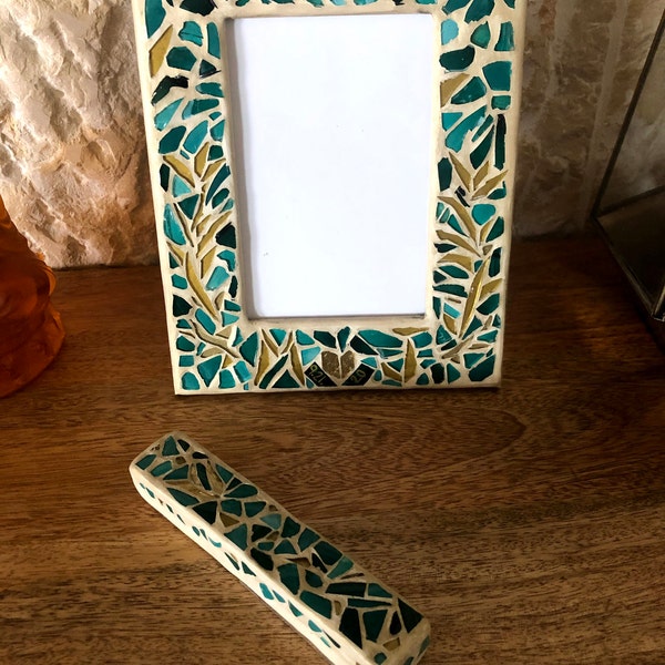 Jewish Picture Frame for Wedding Glass Shards, Personalized Jewish ...