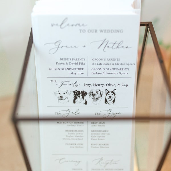 Infographic Wedding Program Fun Facts Wedding Card Unique Wedding ...