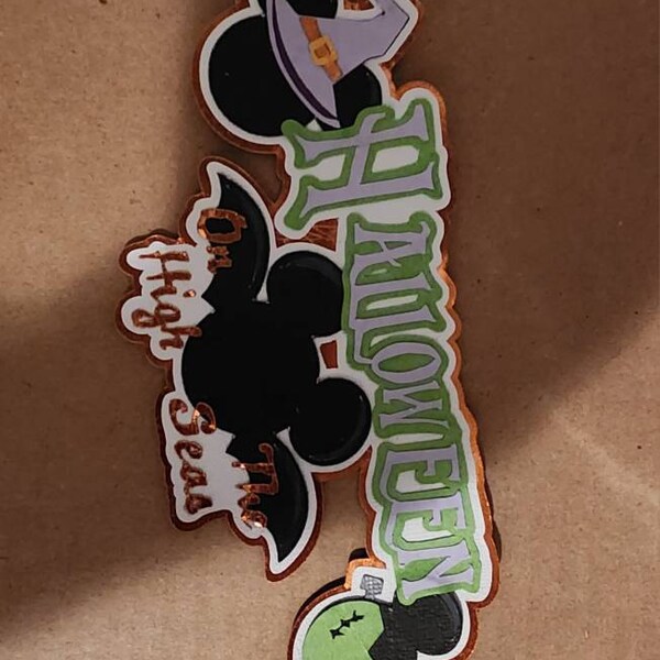 Disney Mickey's Not so Scary Halloween Party Die Cut Paper Pieced Title ...