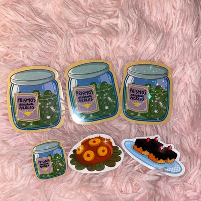 Prismo's Artisanal Pickles Glitter Sticker Sparkly, Holographic, Water ...