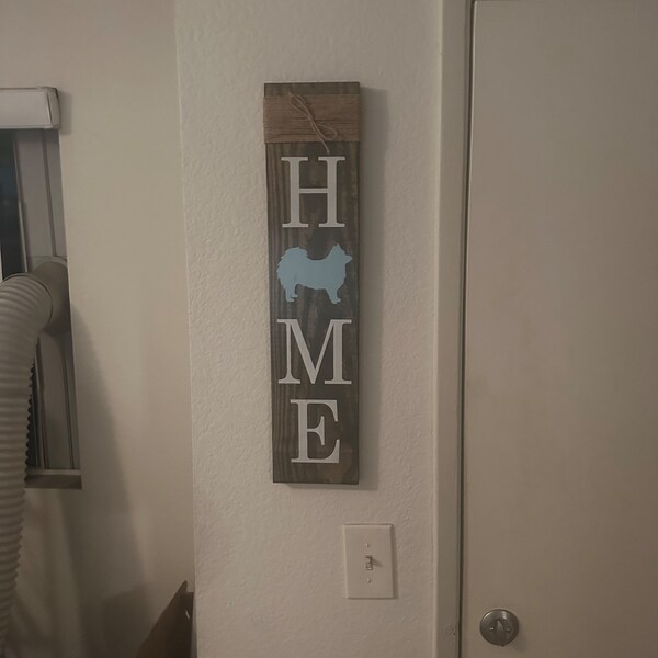 Horizontal Symbol Sign Dog Home Sign Rustic Dog Sign Paw Print Home ...