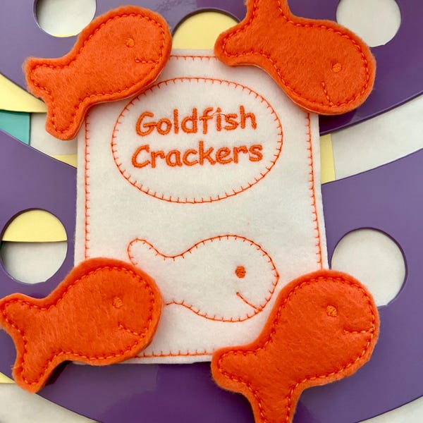 Felt Crackers, Fish Crackers, Gold Crackers, Play Food, Play Kitchen ...