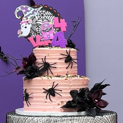 Spooky Cake Topper, Girly Halloween Cake Topper, Halloween Cake Topper ...