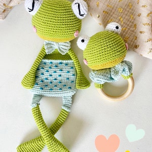 PATTERN ONLY: Frog Baby Rattle Frog Amigurumi Toy Frog Toy Tutorial ...