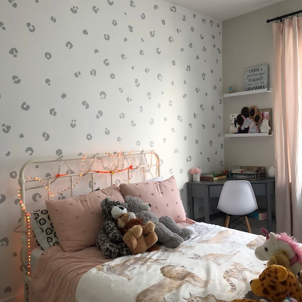 Cheetah Spot Wall Decals - Jungle Nursery Decor, Kids Room Wall Art ...