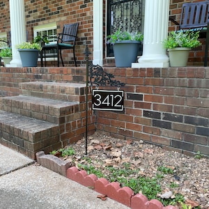 Metal Address Sign, Address Sign for Yard, House Number Sign Metal ...