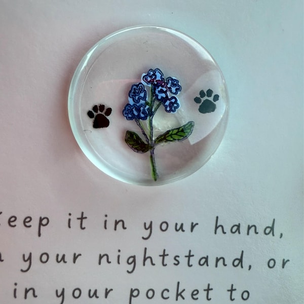 Forget-me-not Glass Gem - Angelversary, Sympathy Gift, Memorial ...
