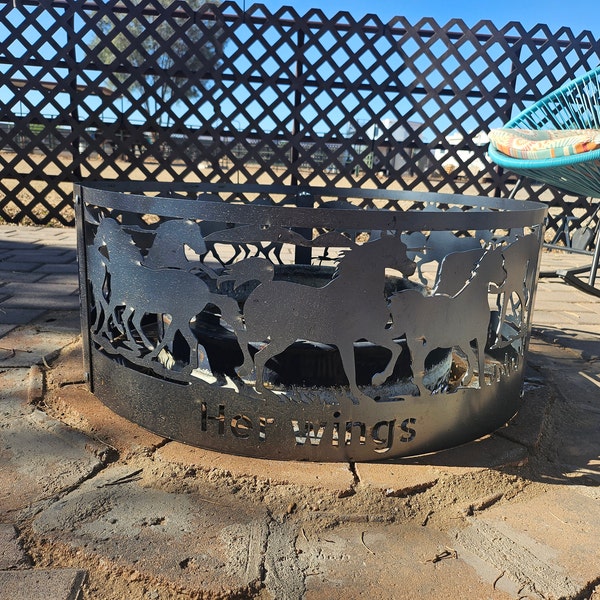 Personalized Horse Fire Pit, Custom Christmas Gift for Him, Heavy Duty ...