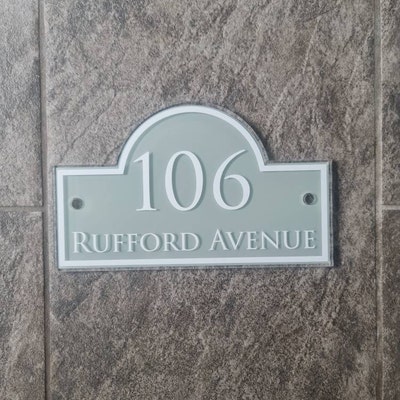 Traditional House Number Signs & Address Plaques in Sage Green - Etsy UK