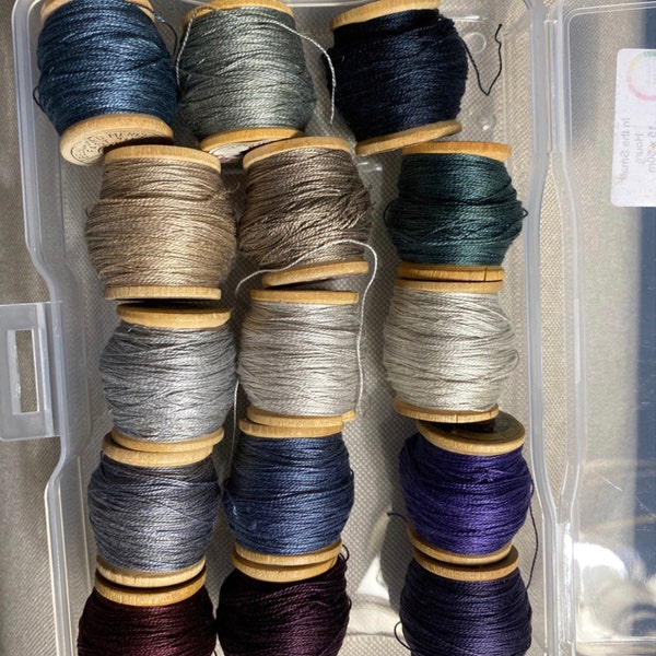 Hand Dyed Embroidery Thread Pack 10 Colours Pastels Collection - Etsy