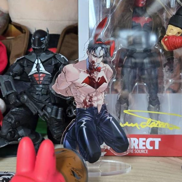 Beast World Red Hood and Nightwing Sticker Sheets and Holo Acrylic ...