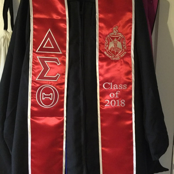 Delta Sigma Theta Graduation Sash Stole - Etsy
