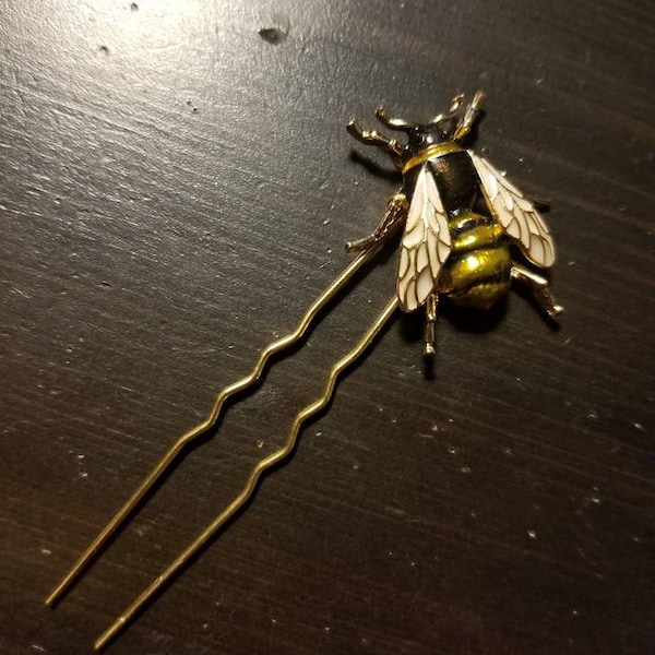 Botanical Inspired Black Scorpion Hair Pin-vintage Neo Victorian Zodiac ...
